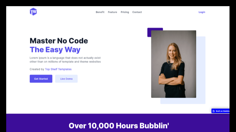 Startup Landing Page Template | Bubble